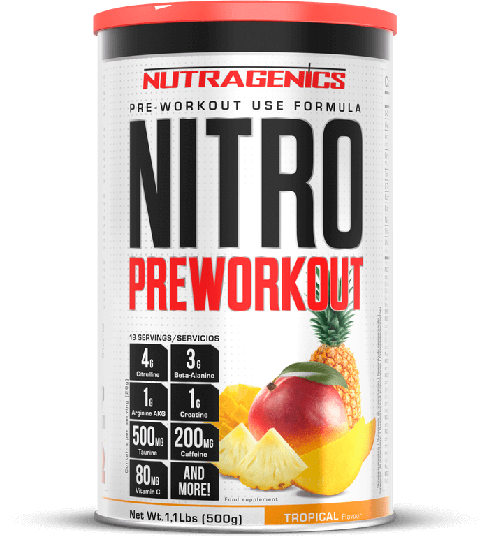 NITRO PRE-WORKOUT (500g) - Pre workout in 3 amazing flavors