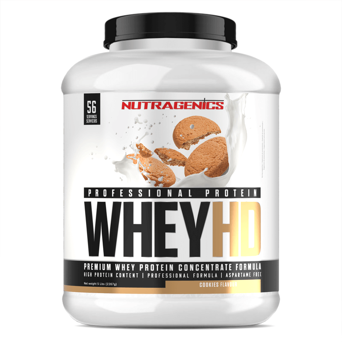 WHEY HD de Nutragenics - 2,27 kg Proteína whey en 4 sabores increíbles